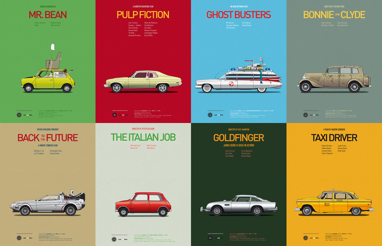 Retrospective illustrée des voitures cultes du cinéma | Spotern